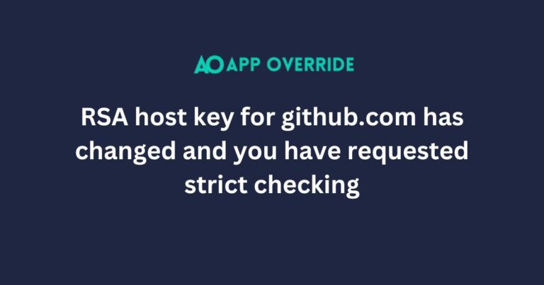RSA host key for github.com has changed and you have requested strict ...