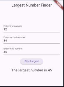 How to Find the Largest numbers in Flutter? - AppOverride